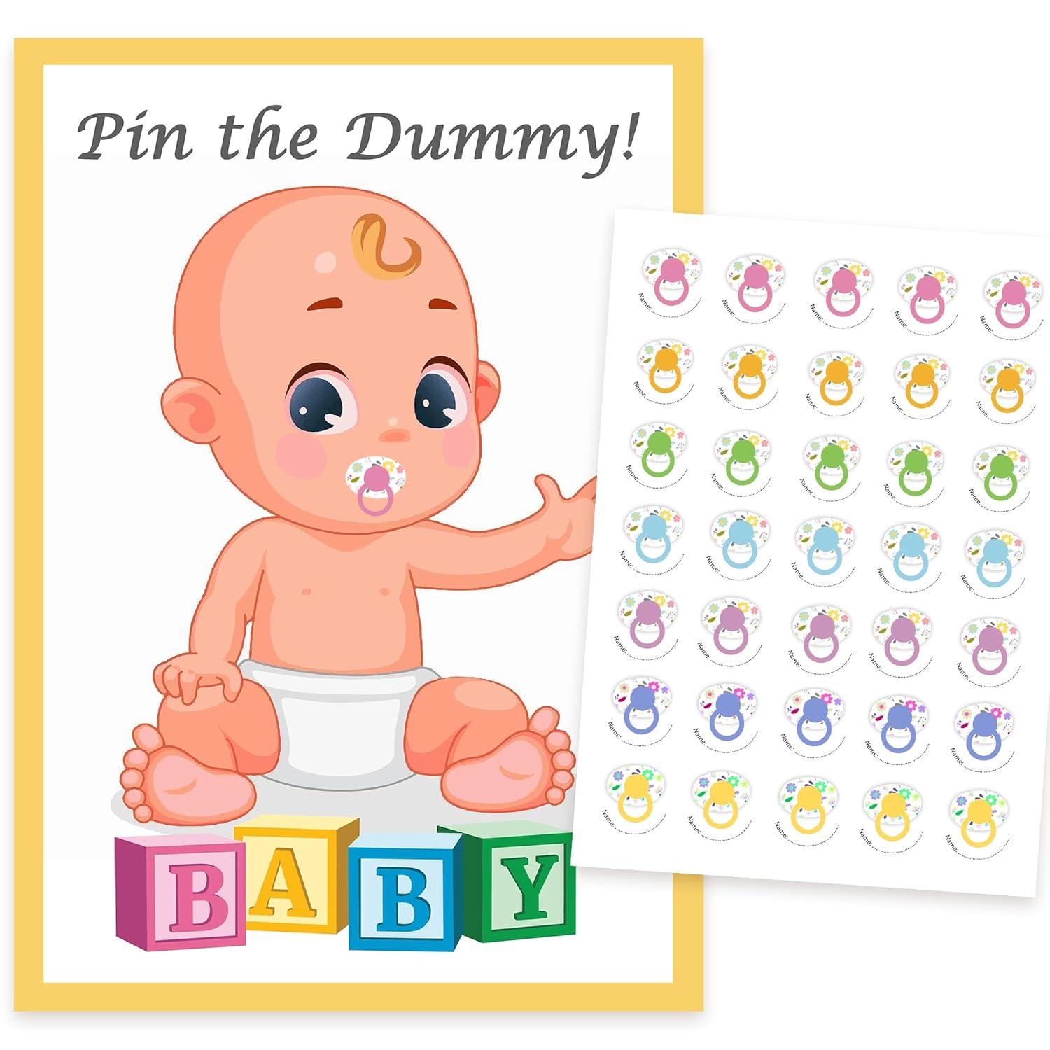 AndysCrafts Pin The Dummy On The Baby Game for 35 Players – A Joyful ...