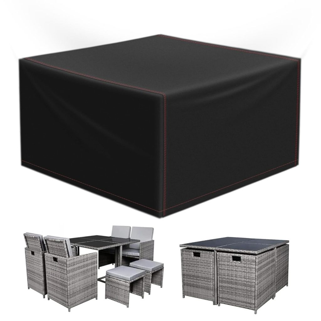 AOUXIN Outdoor Furniture Covers Waterproof, 125X125X74cm Square Outdoor ...