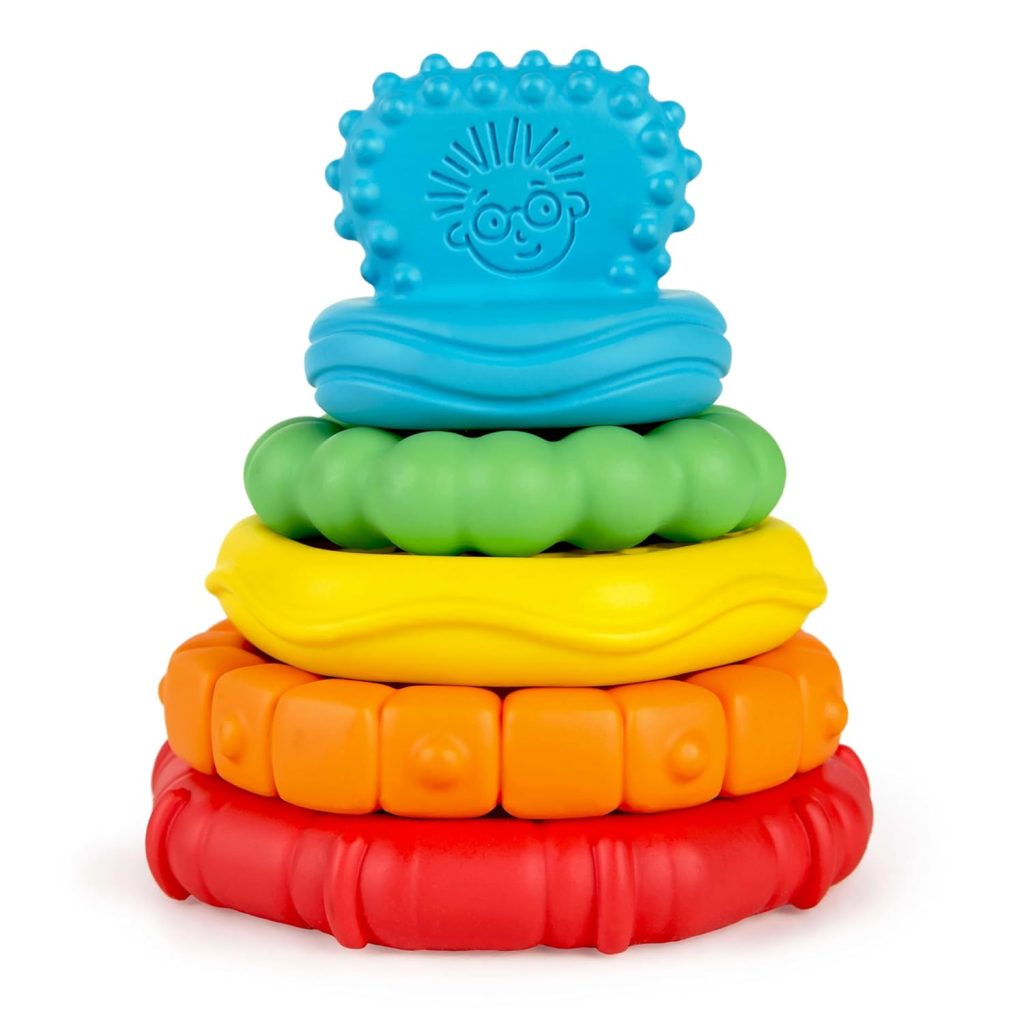 Baby Einstein Stack & Teethe Multi-Textured Easy-to-Grasp 5-Piece ...
