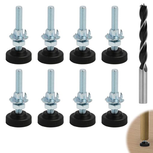 Miunpri Adjustable Feet For Furniture M8x50mm, 8pcs Levelling Feet With ...