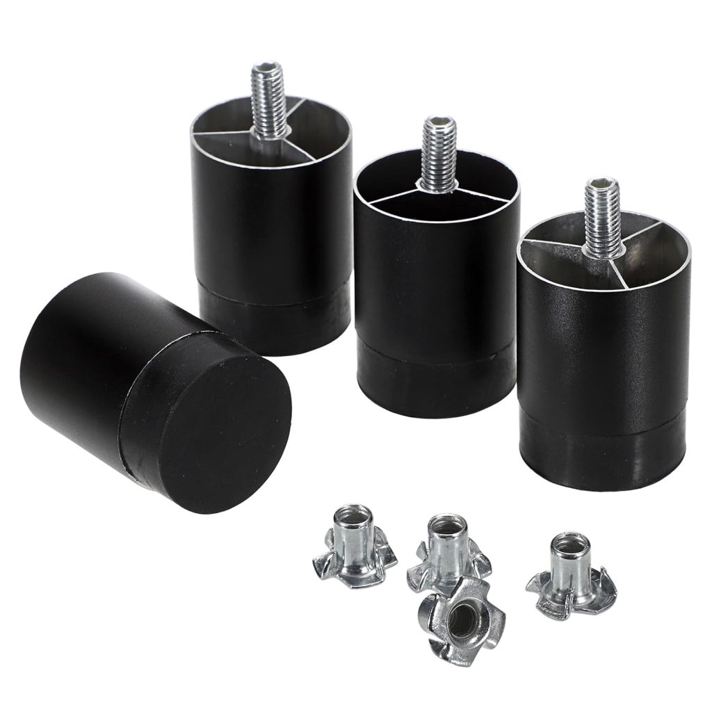 SUMNACON 4 Packs Aluminum Alloy Furniture Legs Cabinet Legs, Black 5cm ...