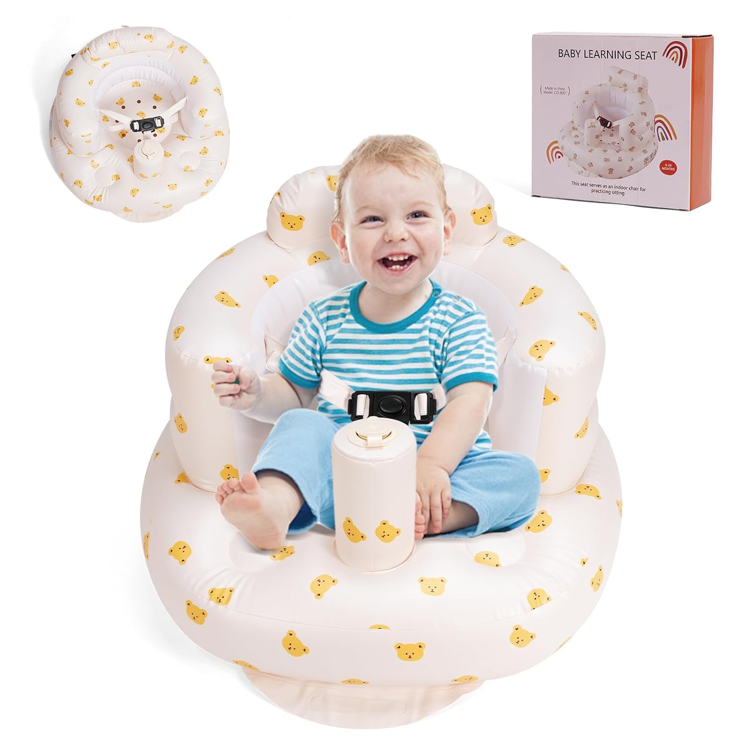 Upgraded Inflatable Baby Seat 3 Months and Up, Inflatable Baby Chair ...