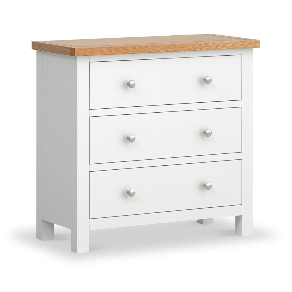 Farrow White Small Storage Chest of Drawers for Bedroom Fully Assembled ...