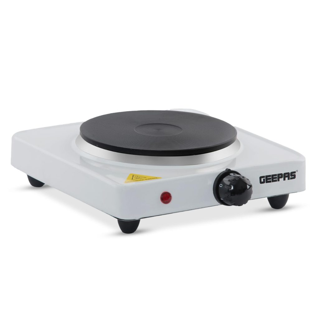 Geepas 1000W Single Hot Plate Precise Table Top Cooking – Cast Iron ...