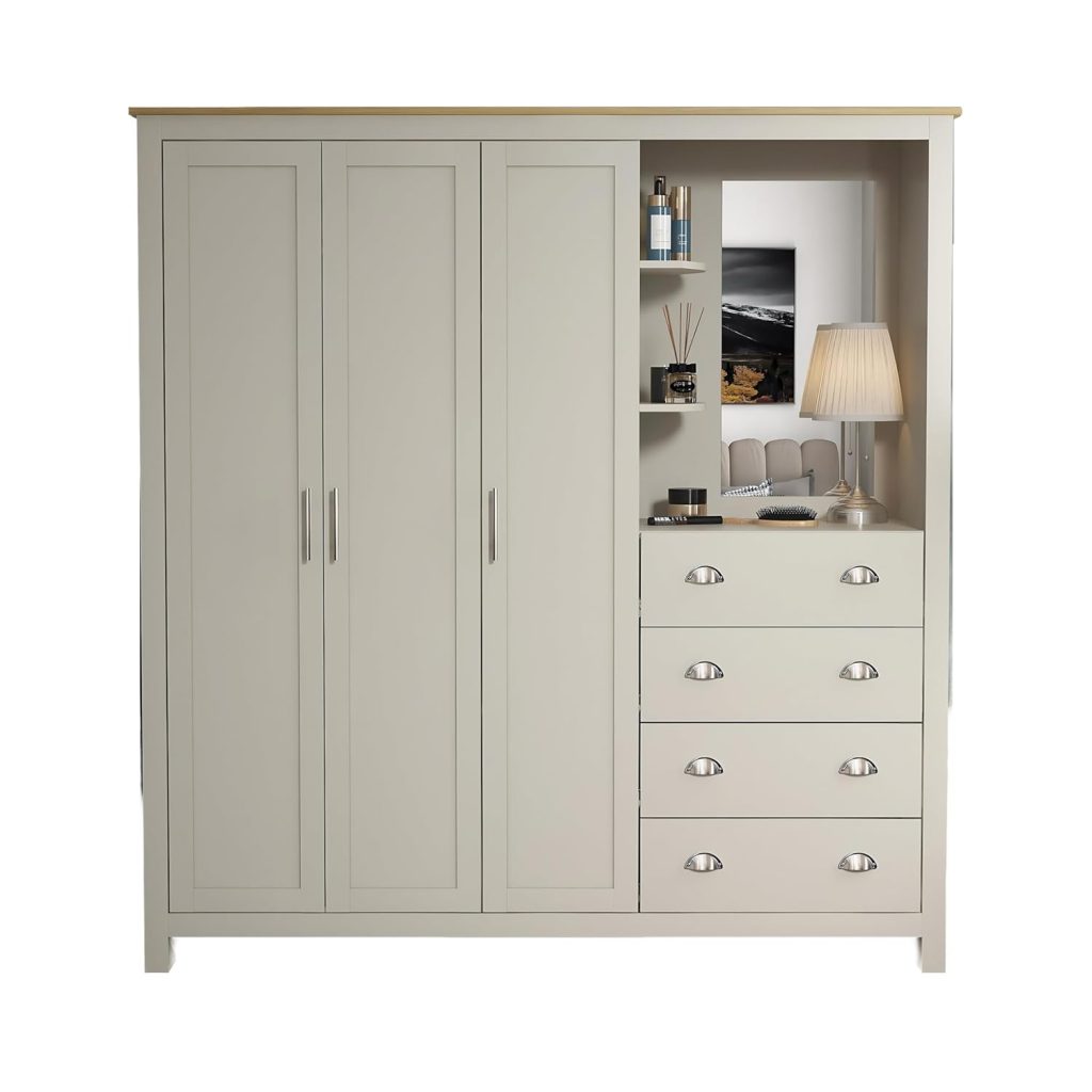 HOMELIFE Lancaster 4 Drawer Wardrobe Combi Unit