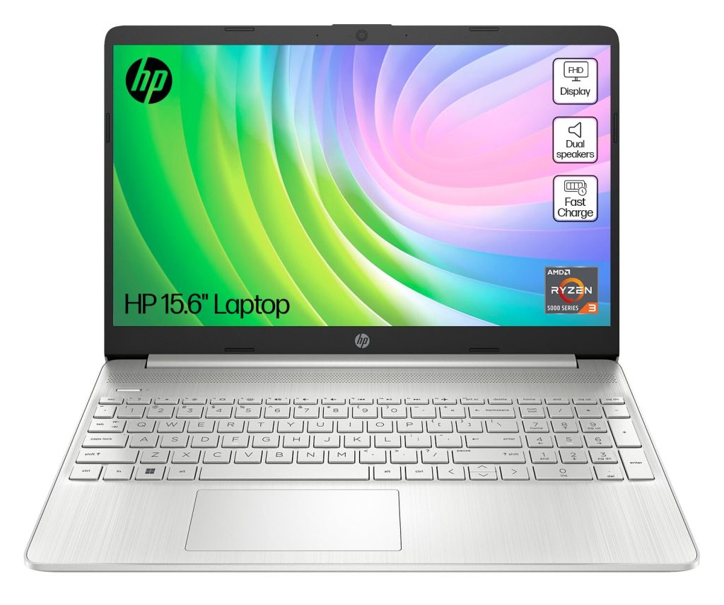 HP 15″ Laptop, AMD Ryzen 5-5500U Processor, 16 GB RAM, 512 GB SSD, AMD ...