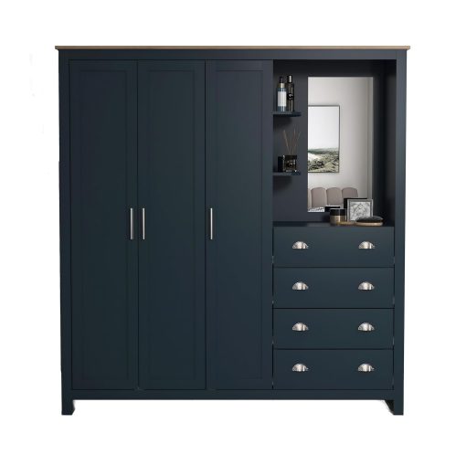 Lancaster 4 Drawer Wardrobe Combi Unit
