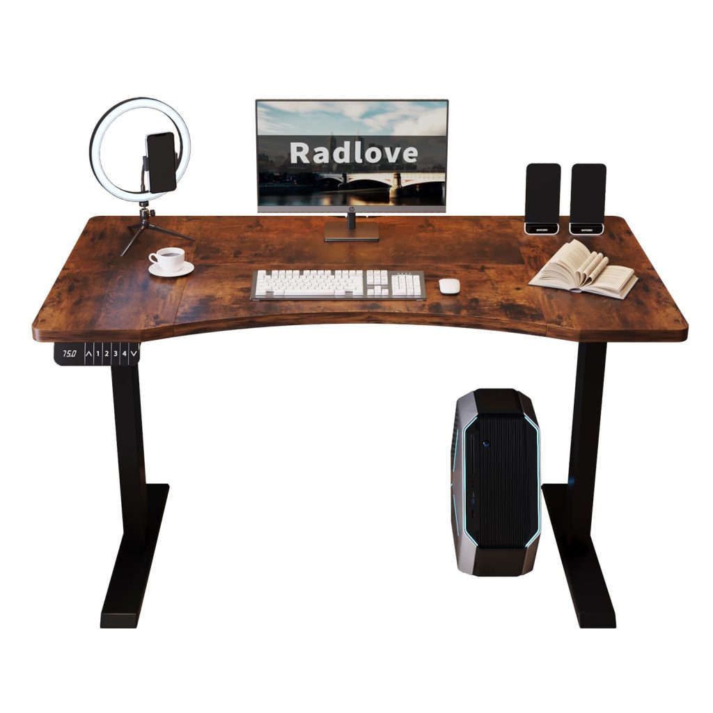 Radlove Dual Motors Height Adjustable 55 x 30” Electric Standing Desk ...