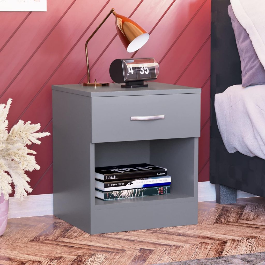 Vida Designs Large 1 Drawer Chest Bedside Cabinet Storage Unit Sliding ...