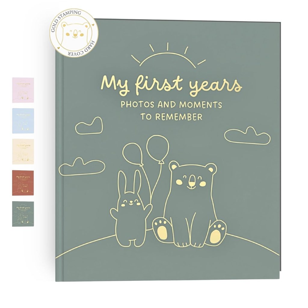 Baby Memory Book & Baby Record Book, 50+ Pages and Stickers, New Baby ...