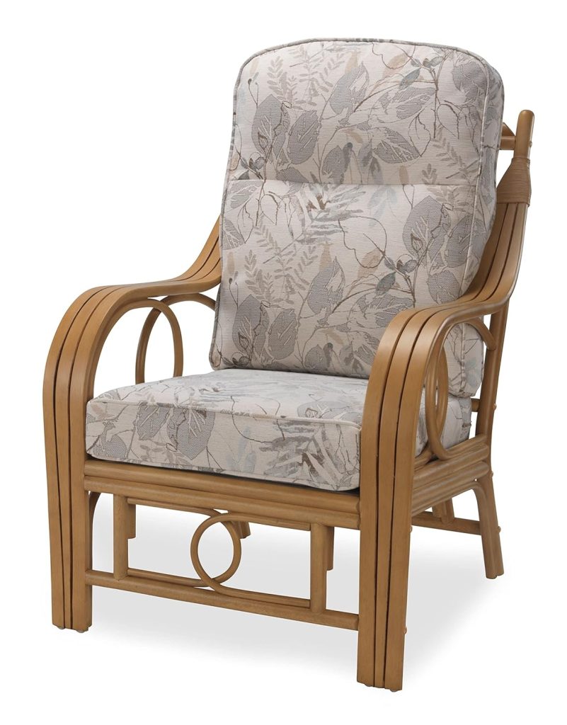 Desser Madrid Cane Conservatory Chair – Luxury Light Oak Armchair with ...