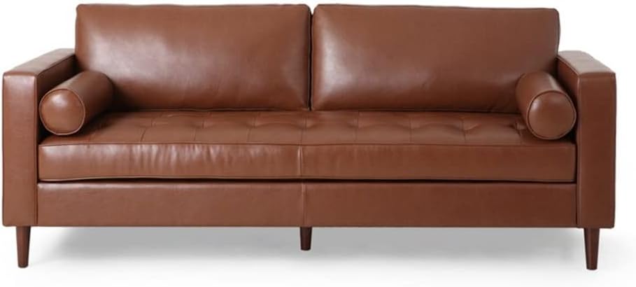 KCUZO Home Furniture Leather Square Arm Sofa Small Apartment Living ...