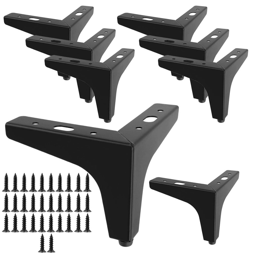 KOHAND 8 Pack 10cm / 4 Inch Triangle Furniture Legs, Modern Metal Sofa ...