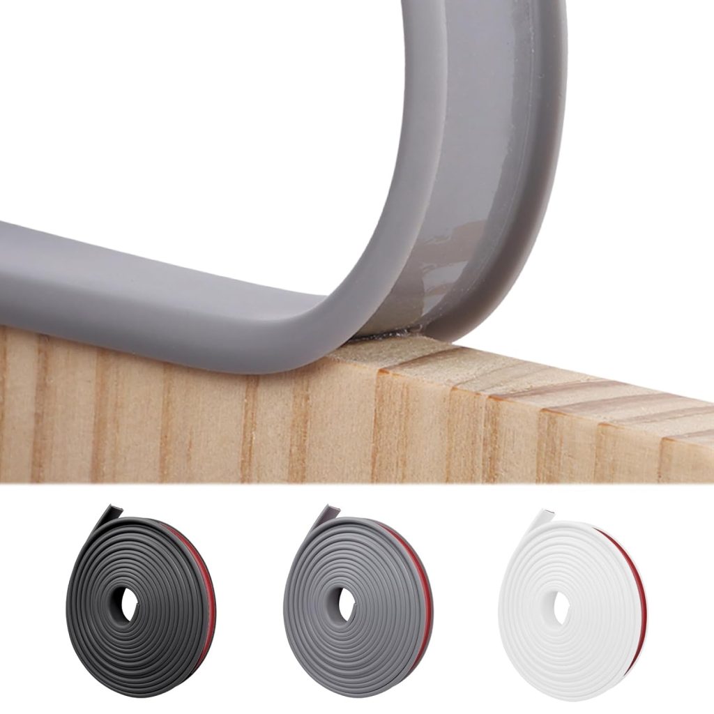 NiCoLa U-Shape Flexible Furniture Edge Banding, 5m×12mm Grey TPE Self ...