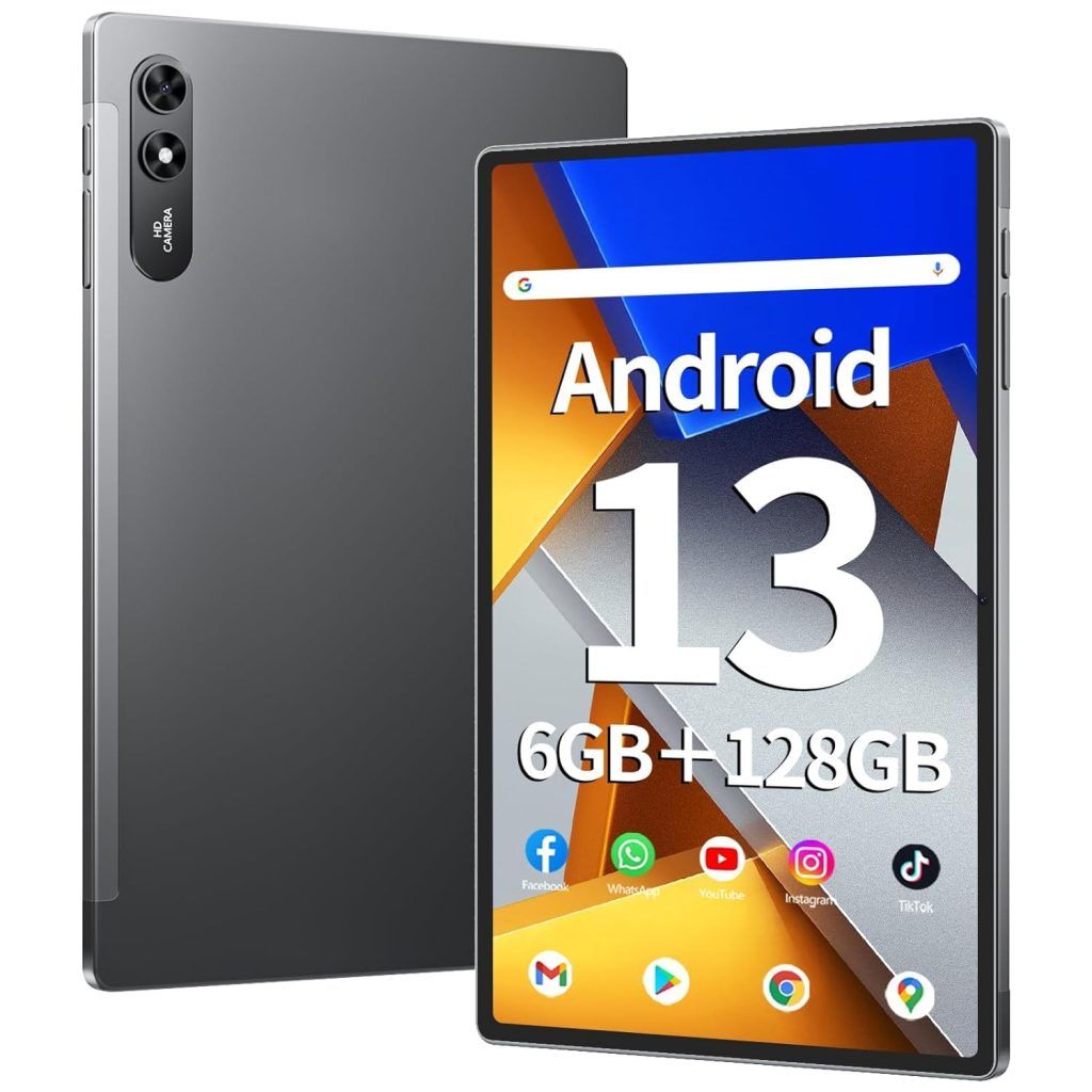 SGIN Tablet 10.51 Inch Android 13 Tablet PC 6GB RAM 128GB Storage, 1200 * 1920 FHD IPS Display ...