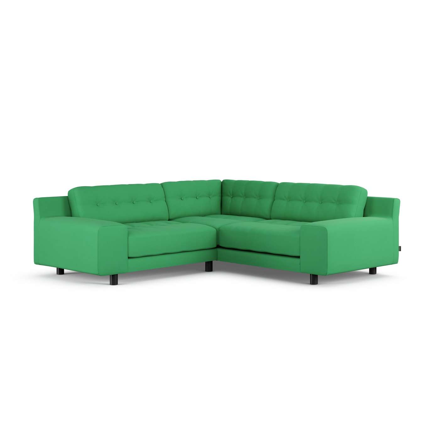 Habitat Hendricks Reversible Corner Sofa – Green – Black Leg