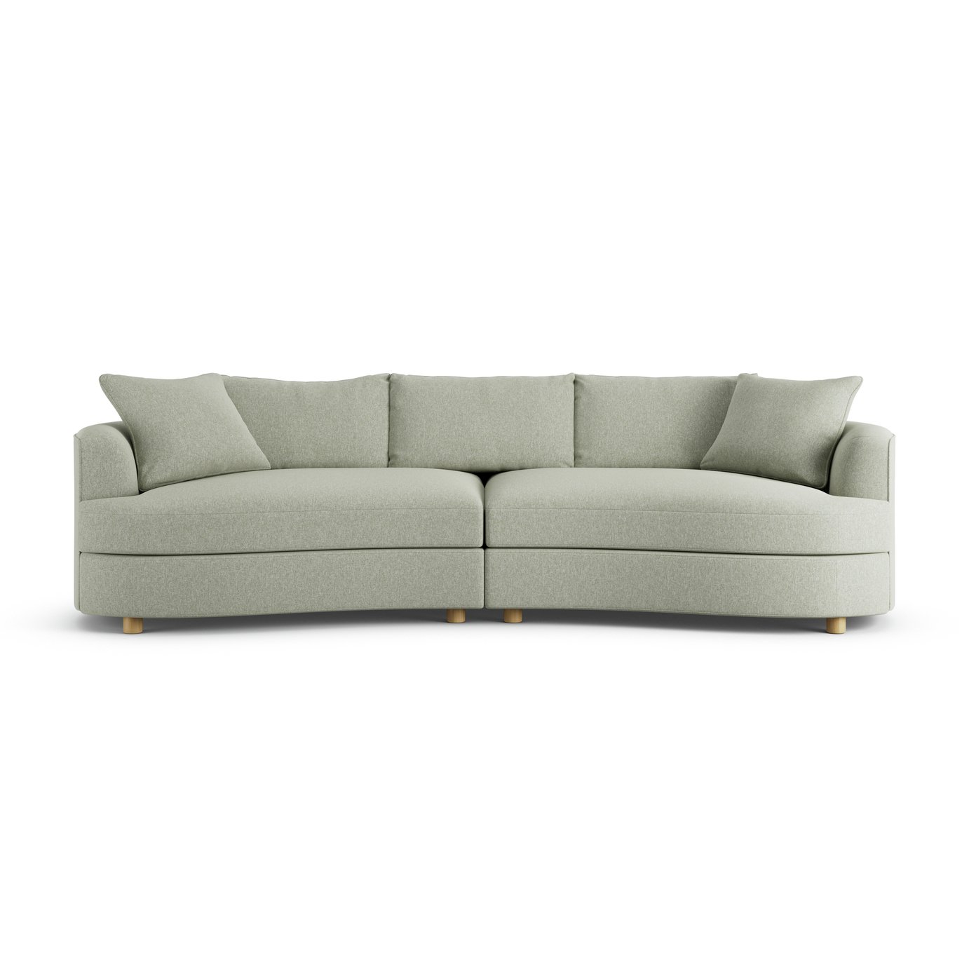 Habitat Sacha Fabric 4 Seater Sofa – Sage Green – Ash Leg