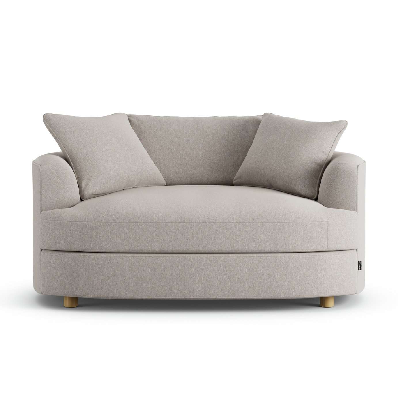 Habitat Sacha Fabric Cuddle Chair – Stone – Ash Leg