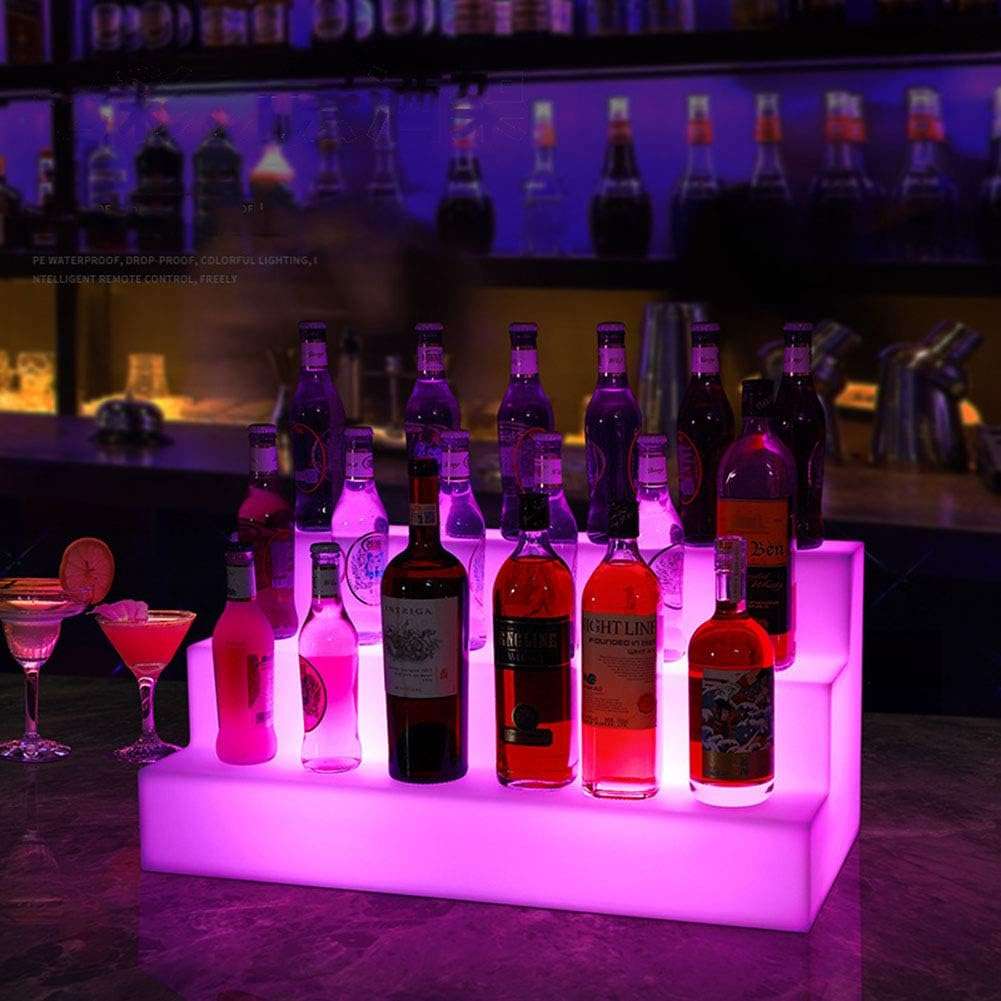 3 Tier Home Bar Drinks Lighting Shelves with Remote Control, Led ...