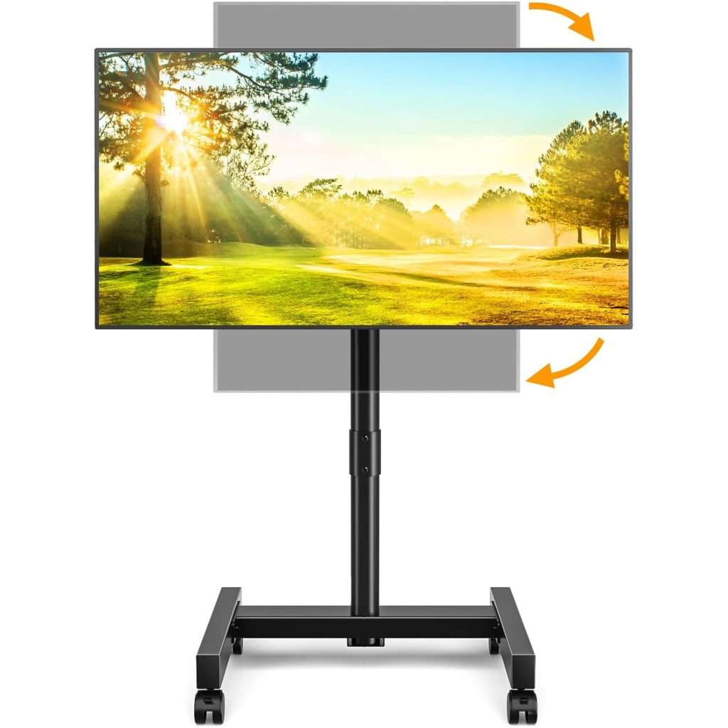 5Rcom Rolling TV Stand, Mobile TV Cart for 13-50 Inch Flat Curved TV ...