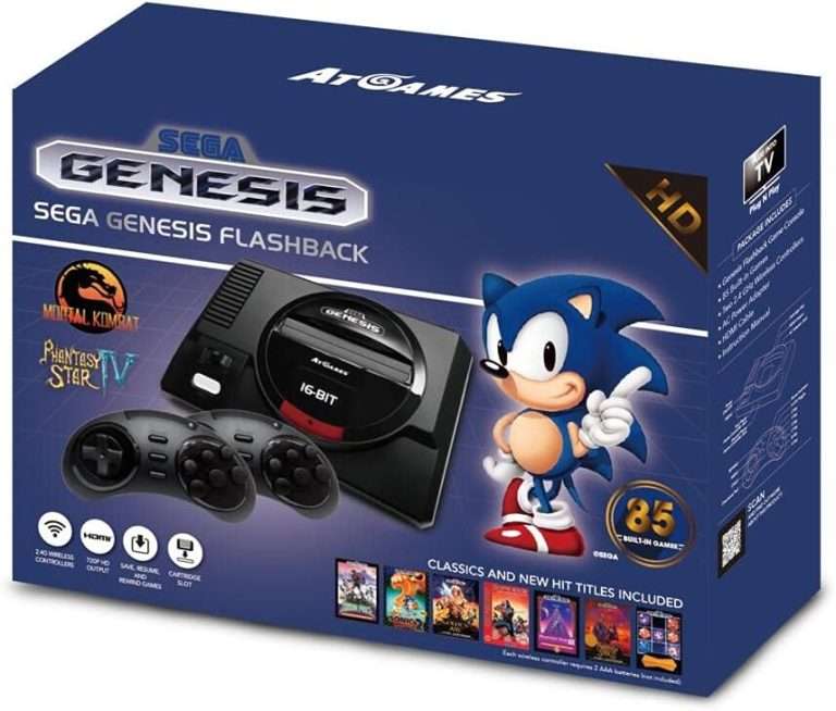 AT Games Arcade Classic Sega Mega Drive Flashback Wireless Mini HD ...