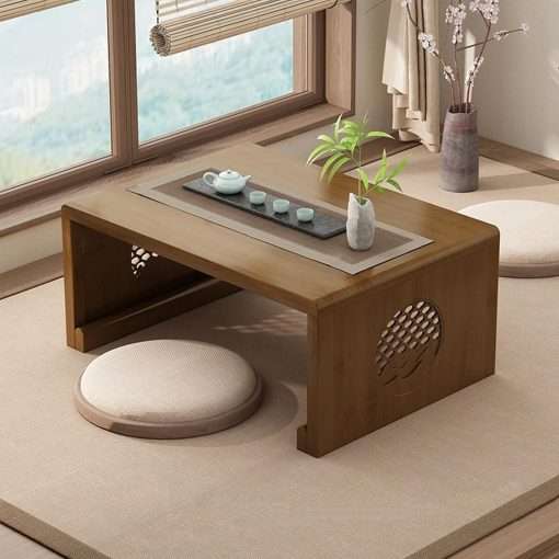 Bamboo Chinese Tea Floor Table Japanese Foldable Coffee Table Altar ...