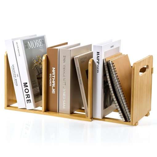 EupHHonycs Bamboo Desktop Bookshelf Expandable Desktop Organizer ...