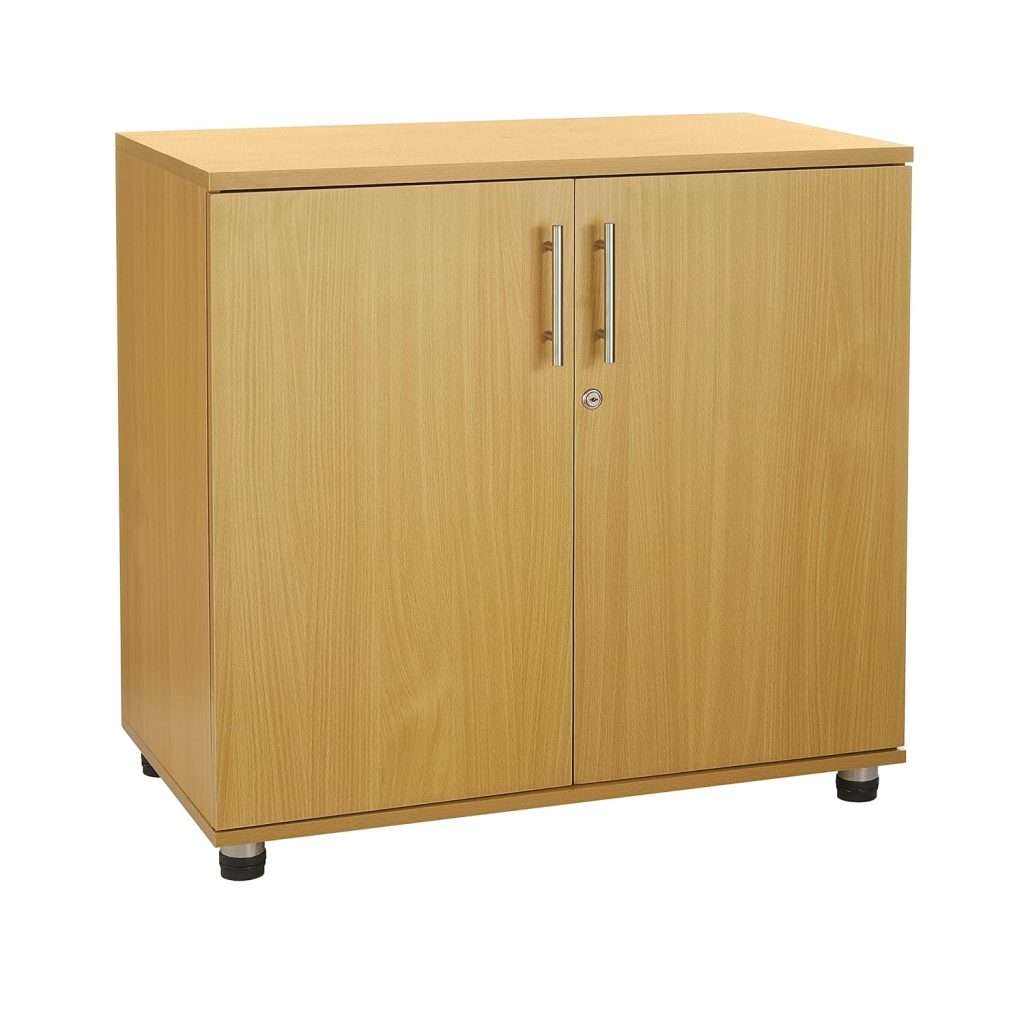 MMT Beech Storage Cabinet 2 Door with Adjustable Shelf, 75cm Tall ...