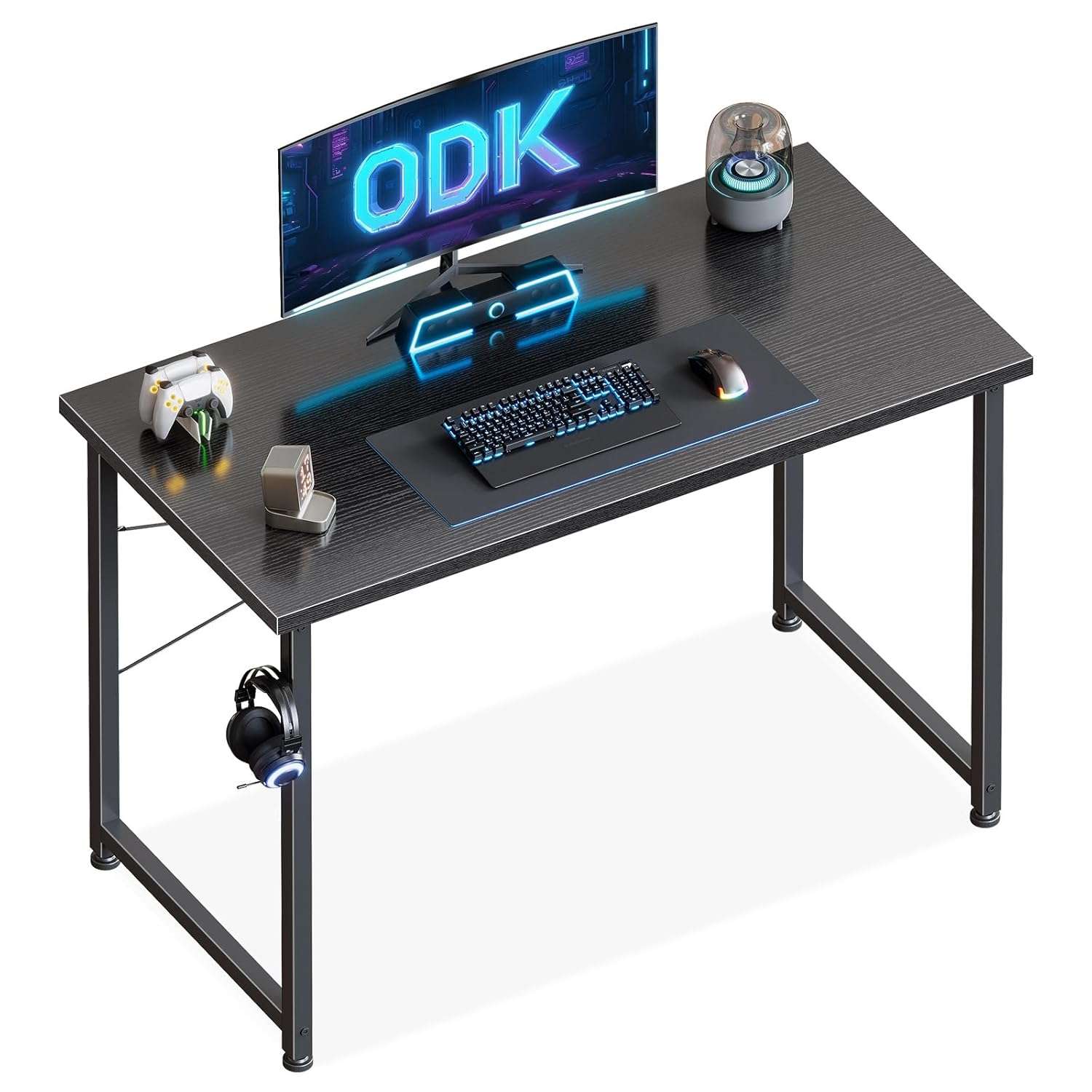 ODK Computer Desk 100 x 48 cm, Small Office Desk with Storage Bag ...