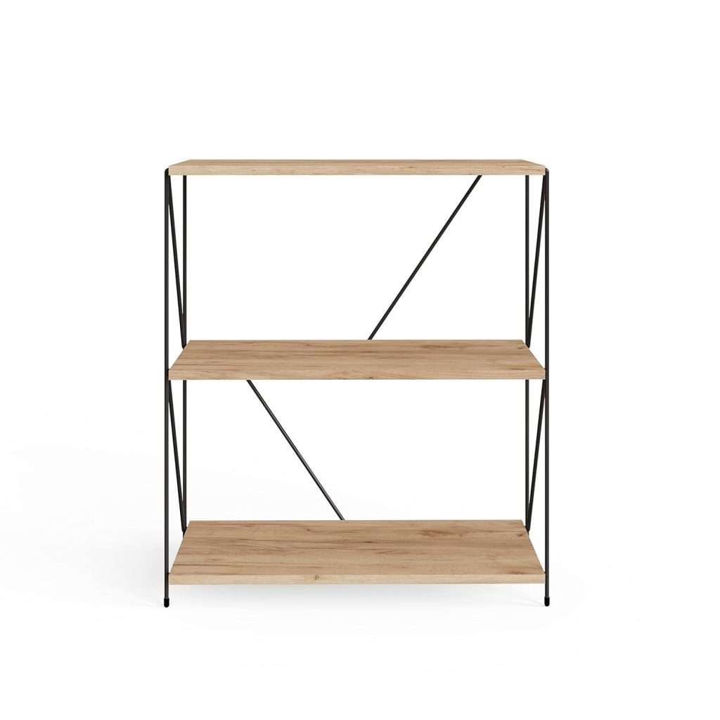 TAD TIMBER ART DESIGN UK Leyo 3 Tier Bookcase Display Bookshelf ...