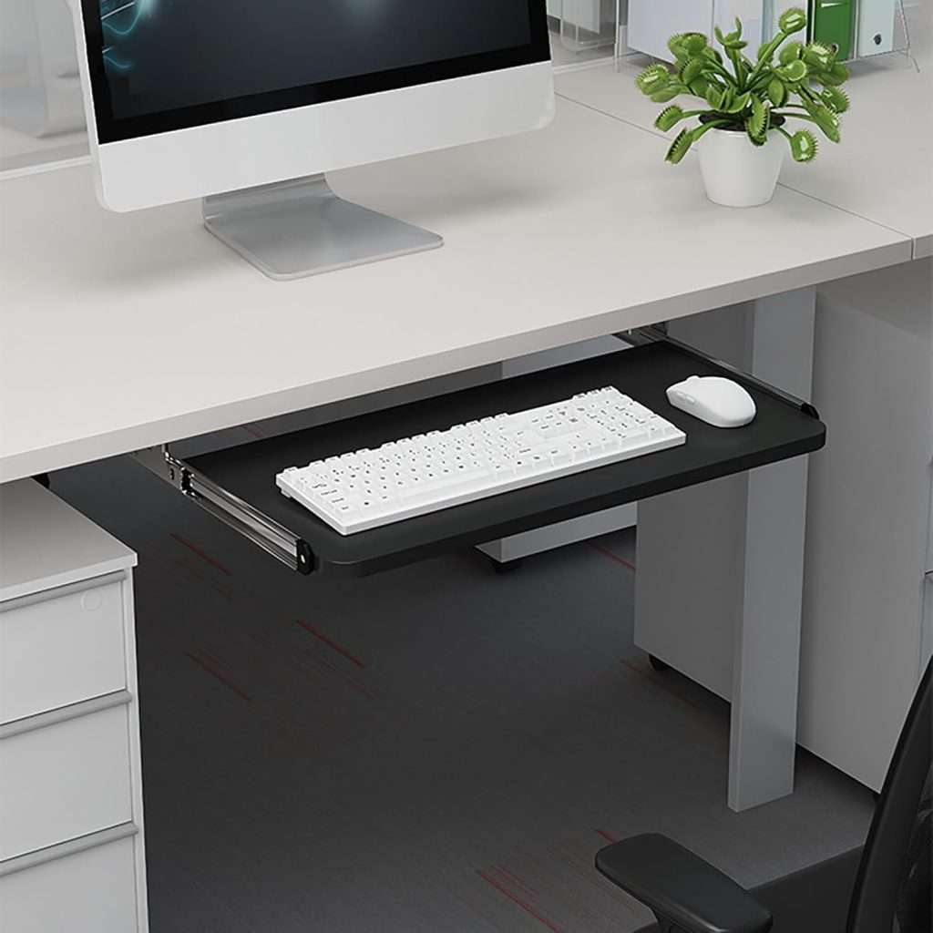 USFJATI Keyboard Tray Under Desk, Slide Out Computer Drawer Desk, Out ...