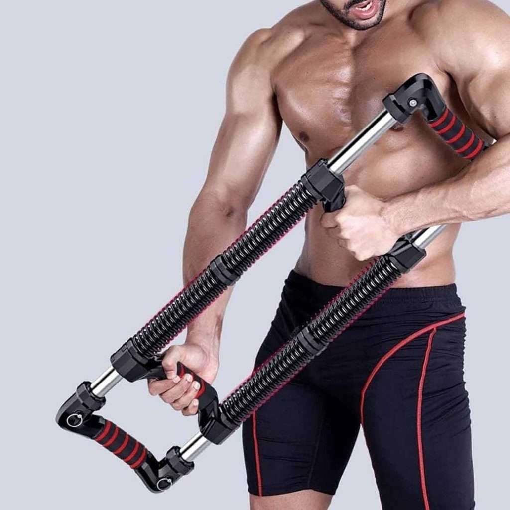 VENBER Push Down Bar Arm Forearm Exerciser Chest Expander 30-100Kg ...