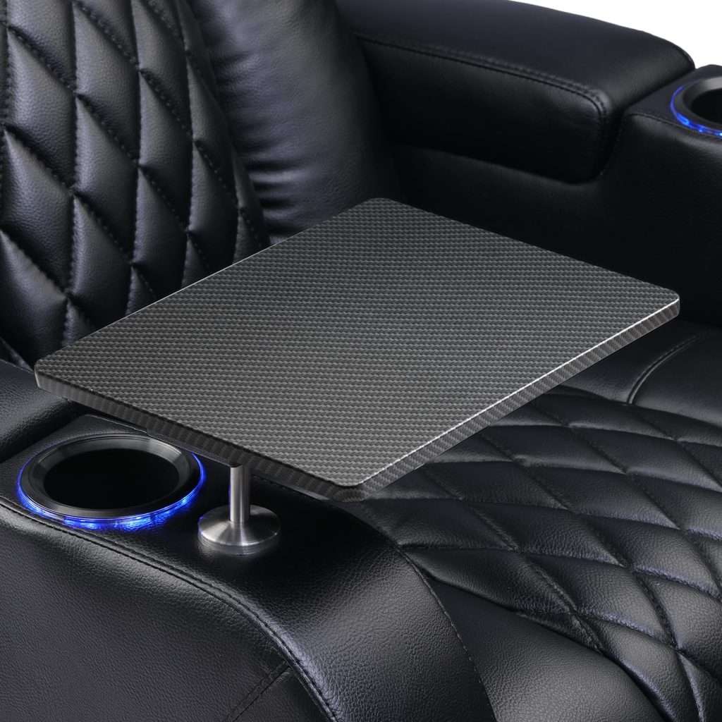 Weilianda Home Theater Seating Series Swivel Tray Table Couch Carbon ...