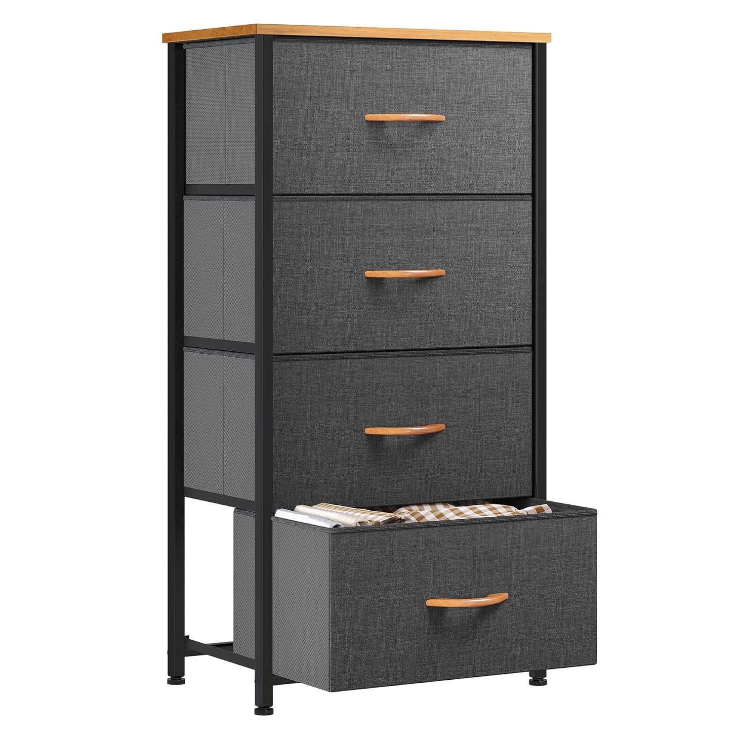 YITAHOME Chest of Drawers with 4 Drawers,Bedroom Drawers, Fabric ...