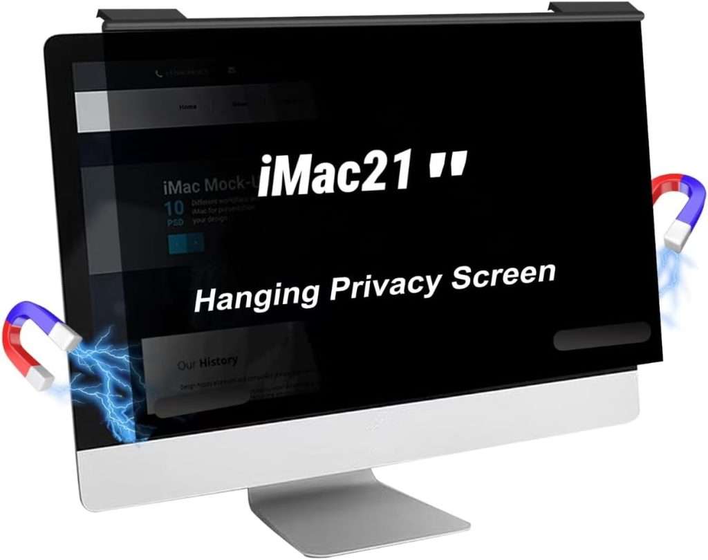 Hoktods Magnetic Hanging Computer Privacy Screen Filter for iMac 21 ...