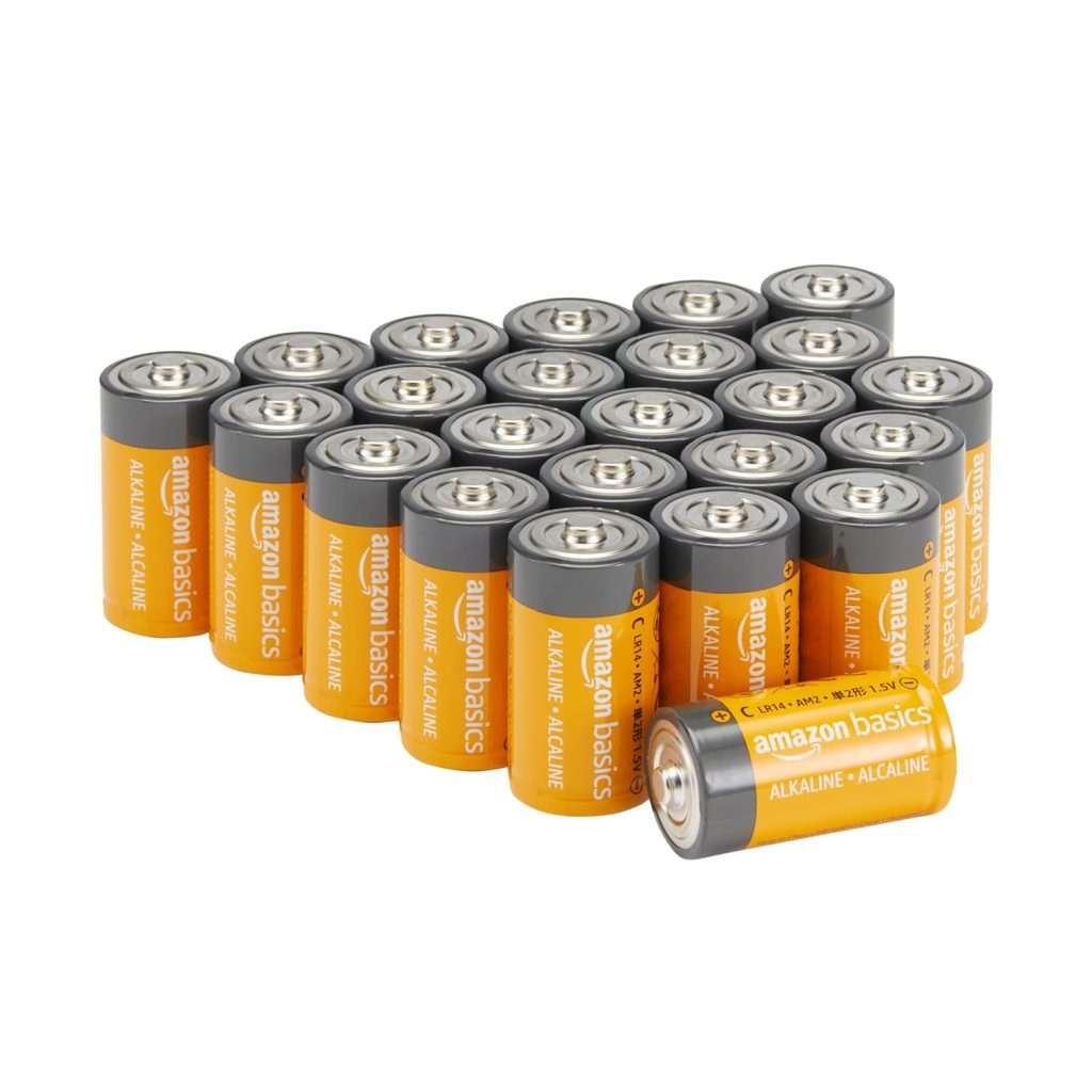 Amazon Basics 24-Pack C Cell All-Purpose Alkaline Batteries, 1.5 Volt ...