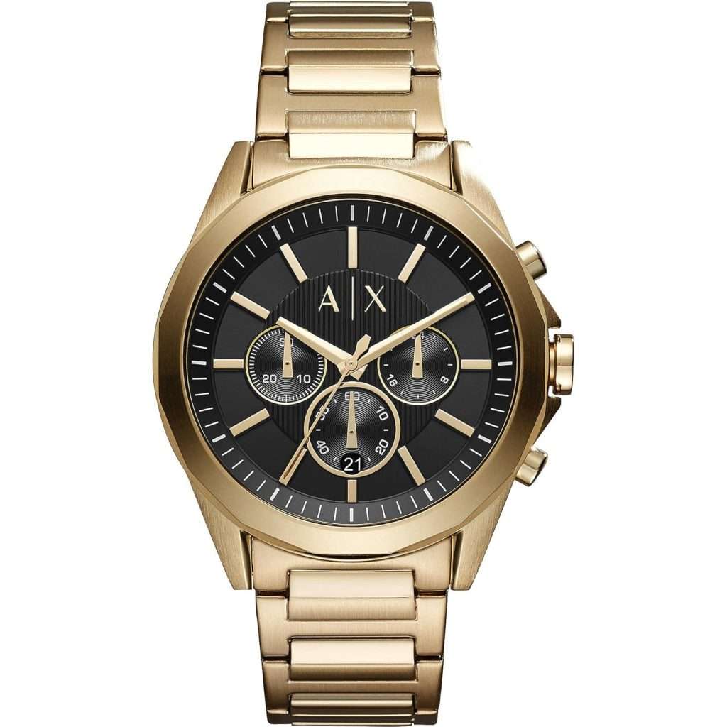 Armani Exchange Chronograph Stainless Steel Men’s Watch, 44 mm Case Size