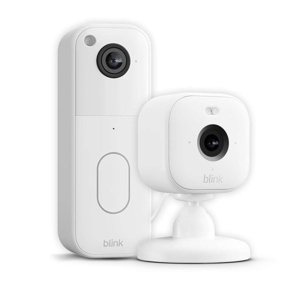New Blink Video Doorbell System (White) + Blink Mini 2 (White) | Head ...