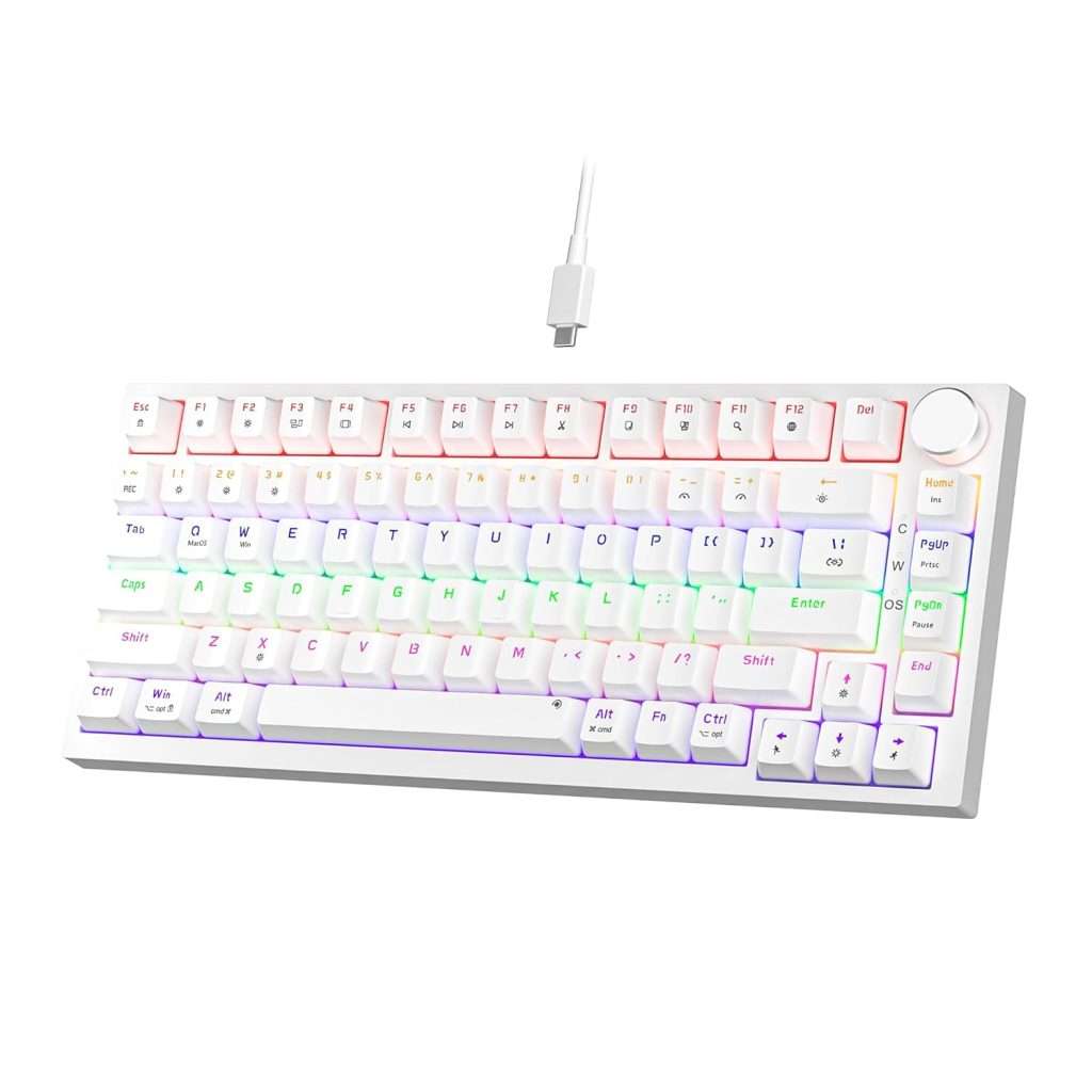 Newmen GM326 Mechanical Keyboard,Wired Gaming Keyboard,75% Percent TKL ...